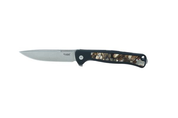 Santa Fe Stoneworks × LionSteel Skinny – Black Anodized with Mammoth F
