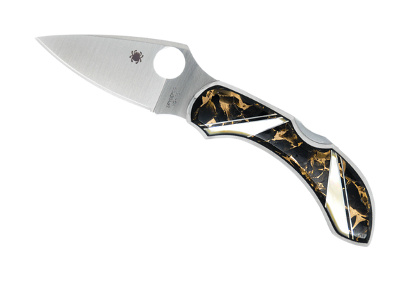 Obsidian with Bronze & Mother of Pearl - Spyderco Dragonfly – Santa Fe ...