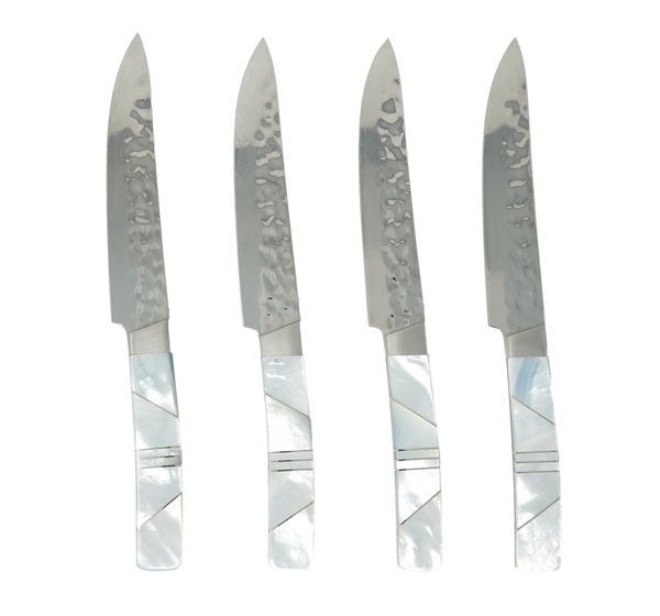 Jewelry Mother of Pearl Collection - Solid Pearl Steak Knives set of 4 ...